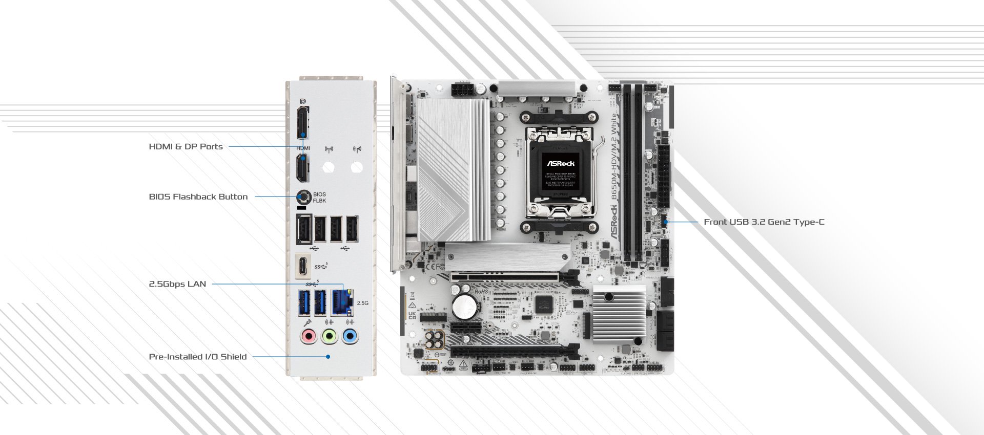 ASRock > B650M-HDV/M.2 White